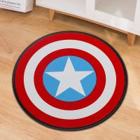 China 100% Polyester Circular Area Rug 80cm 60cm Computer Chair Floor Mat Living Room Carpet for sale