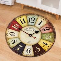 China 100% Polyester Circular Area Rug 80cm 60cm Computer Chair Floor Mat Living Room Carpet for sale