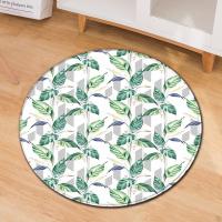China 100% Polyester Circular Area Rug 80cm 60cm Computer Chair Floor Mat Living Room Carpet for sale