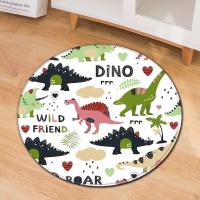 China 100% Polyester Circular Area Rug 80cm 60cm Computer Chair Floor Mat Living Room Carpet for sale