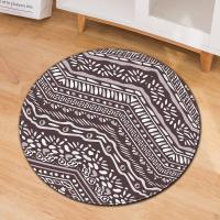 China Custom Round Polyester Floor Mat 80-160cm Office Chair Mat Machine Washable for sale