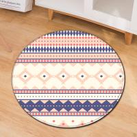 China Custom Round Polyester Floor Mat 80-160cm Office Chair Mat Machine Washable for sale