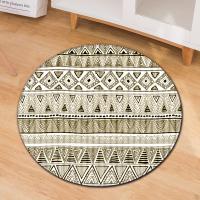 China Custom Round Polyester Floor Mat 80-160cm Office Chair Mat Machine Washable for sale
