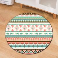 China Custom Round Polyester Floor Mat 80-160cm Office Chair Mat Machine Washable for sale