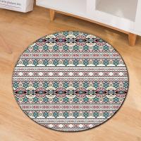 China Custom Round Polyester Floor Mat 80-160cm Office Chair Mat Machine Washable for sale