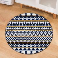 China Custom Round Polyester Floor Mat 80-160cm Office Chair Mat Machine Washable for sale