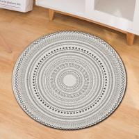 China Custom Round Polyester Floor Mat 80-160cm Office Chair Mat Machine Washable for sale