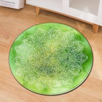 China Custom Round Polyester Floor Mat 80-160cm Office Chair Mat Machine Washable for sale