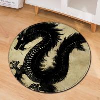 China Custom Round Polyester Floor Mat 80-160cm Office Chair Mat Machine Washable for sale