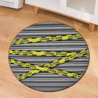China Custom Round Polyester Floor Mat 80-160cm Office Chair Mat Machine Washable for sale