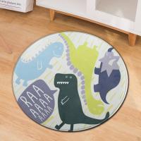 China Custom Round Polyester Floor Mat 80-160cm Office Chair Mat Machine Washable for sale