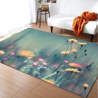 China Landscape Cartoon Bedroom Floor Carpets Rug Under Dining Table Machine Washable for sale