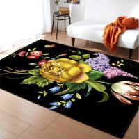 China Landscape Cartoon Bedroom Floor Carpets Rug Under Dining Table Machine Washable for sale