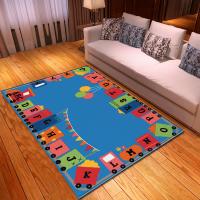 China Landscape Cartoon Bedroom Floor Carpets Rug Under Dining Table Machine Washable for sale