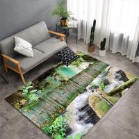 China Landscape Cartoon Bedroom Floor Carpets Rug Under Dining Table Machine Washable for sale