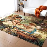 China Landscape Cartoon Bedroom Floor Carpets Rug Under Dining Table Machine Washable for sale