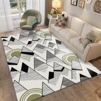 China Geometric Polyester Fiber Carpet 60x90cm 80x120cm Anti Slip Living Room Rug for sale