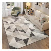 China Geometric Polyester Fiber Carpet 60x90cm 80x120cm Anti Slip Living Room Rug for sale