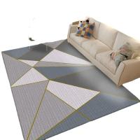 China Geometric Polyester Fiber Carpet 60x90cm 80x120cm Anti Slip Living Room Rug for sale