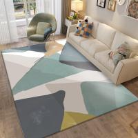 China Geometric Polyester Fiber Carpet 60x90cm 80x120cm Anti Slip Living Room Rug for sale