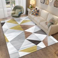 China Geometric Polyester Fiber Carpet 60x90cm 80x120cm Anti Slip Living Room Rug for sale