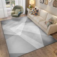 China Geometric Polyester Fiber Carpet 60x90cm 80x120cm Anti Slip Living Room Rug for sale