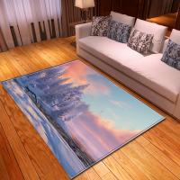 China Custom Polyester Round Area Rug 1.5x2m Machine Washable Floor Mat for Living Room Bedroom for sale