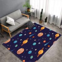 China Custom Polyester Round Area Rug 1.5x2m Machine Washable Floor Mat for Living Room Bedroom for sale