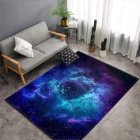 China Custom Polyester Round Area Rug 1.5x2m Machine Washable Floor Mat for Living Room Bedroom for sale