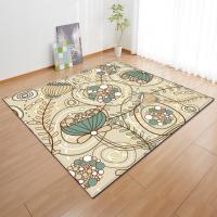 China Custom Polyester Round Area Rug 1.5x2m Machine Washable Floor Mat for Living Room Bedroom for sale