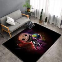 China Custom Polyester Round Area Rug 1.5x2m Machine Washable Floor Mat for Living Room Bedroom for sale
