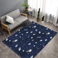 China Custom Polyester Round Area Rug 1.5x2m Machine Washable Floor Mat for Living Room Bedroom for sale
