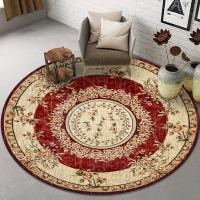 China Circular Persia Style Living Room Floor Carpet 120cm Diameter Nonslip Polyester for sale