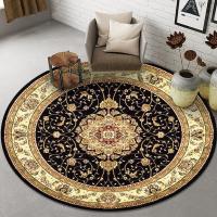 China Circular Persia Style Living Room Floor Carpet 120cm Diameter Nonslip Polyester for sale