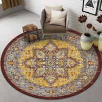 China Circular Persia Style Living Room Floor Carpet 120cm Diameter Nonslip Polyester for sale