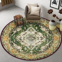 China Circular Persia Style Living Room Floor Carpet 120cm Diameter Nonslip Polyester for sale