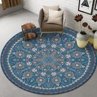 China Circular Persia Style Living Room Floor Carpet 120cm Diameter Nonslip Polyester for sale