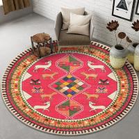 China Circular Persia Style Living Room Floor Carpet 120cm Diameter Nonslip Polyester for sale