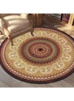 China Circular Persia Style Living Room Floor Carpet 120cm Diameter Nonslip Polyester for sale