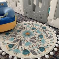 China Custom Made Parshmina Bedroom Runner Rug 90cm 120cm Diameter Machine Washable Carpet for sale