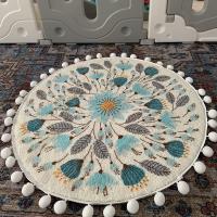 China Custom Made Parshmina Bedroom Runner Rug 90cm 120cm Diameter Machine Washable Carpet for sale