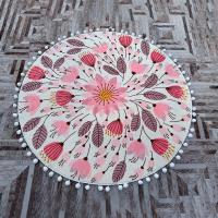 China Custom Made Parshmina Bedroom Runner Rug 90cm 120cm Diameter Machine Washable Carpet for sale