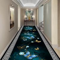 China 3D Printed Commercial Floor Mat Carpet Runner 60cm 80cm 100cm Width Custom Polyester for sale