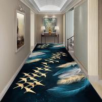 China 3D Printed Commercial Floor Mat Carpet Runner 60cm 80cm 100cm Width Custom Polyester for sale