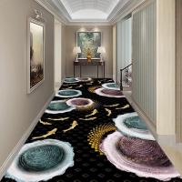 China 3D Printed Commercial Floor Mat Carpet Runner 60cm 80cm 100cm Width Custom Polyester for sale