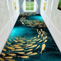 China 3D Printed Commercial Floor Mat Carpet Runner 60cm 80cm 100cm Width Custom Polyester for sale