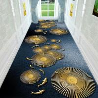 China Customizable Polyester Corridor Runner Rug Non Slip 60cm Width Machine Washable for sale