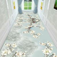 China Customizable Polyester Corridor Runner Rug Non Slip 60cm Width Machine Washable for sale