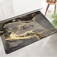 China Soft Diatom Mud Bathroom Waterproof Carpet Light Luxury Marble Pattern 40*60cm for sale