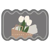 China Irregular Shape Cartoon Non Slip Absorbent Diatom Mud Bath Mat 40x60cm Machine Washable for sale